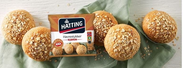 Hatting-rundstykker i kjent havregryn-drakt